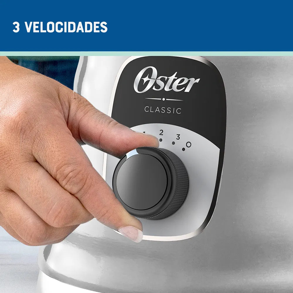 Licuadora Oster 3 Velocidades 700W Vaso Vidrio Boroclass 1.25L Acople ...